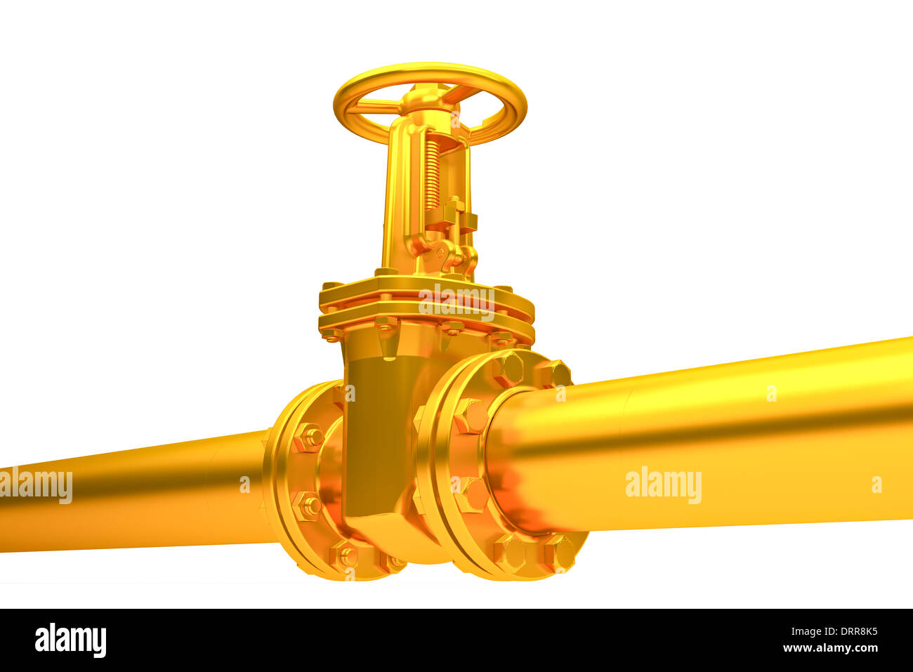 Pipeline Stopcock isolated on wihte background High resolution 3D Stock ...