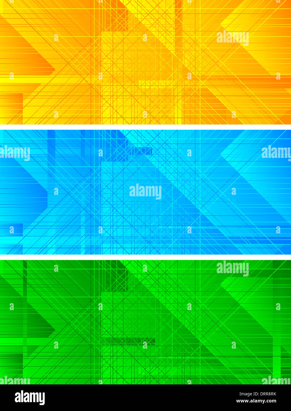 Set of three bright banners Stock Photo - Alamy