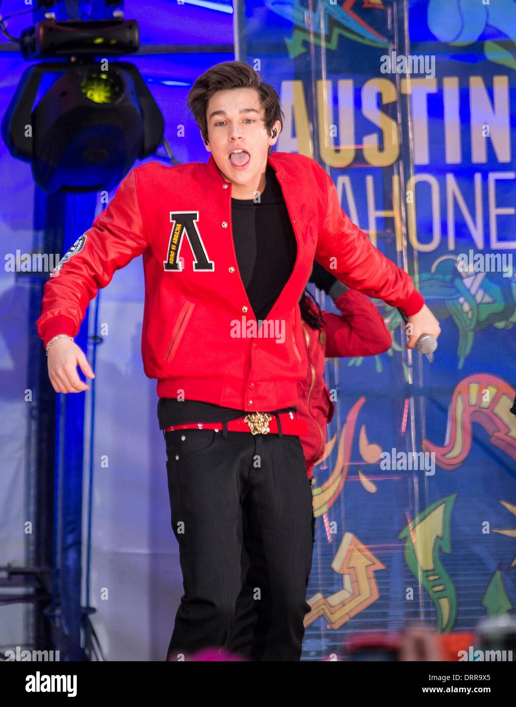New York, NY, USA. 31st Jan, 2014. Austin Mahone on stage for Good ...