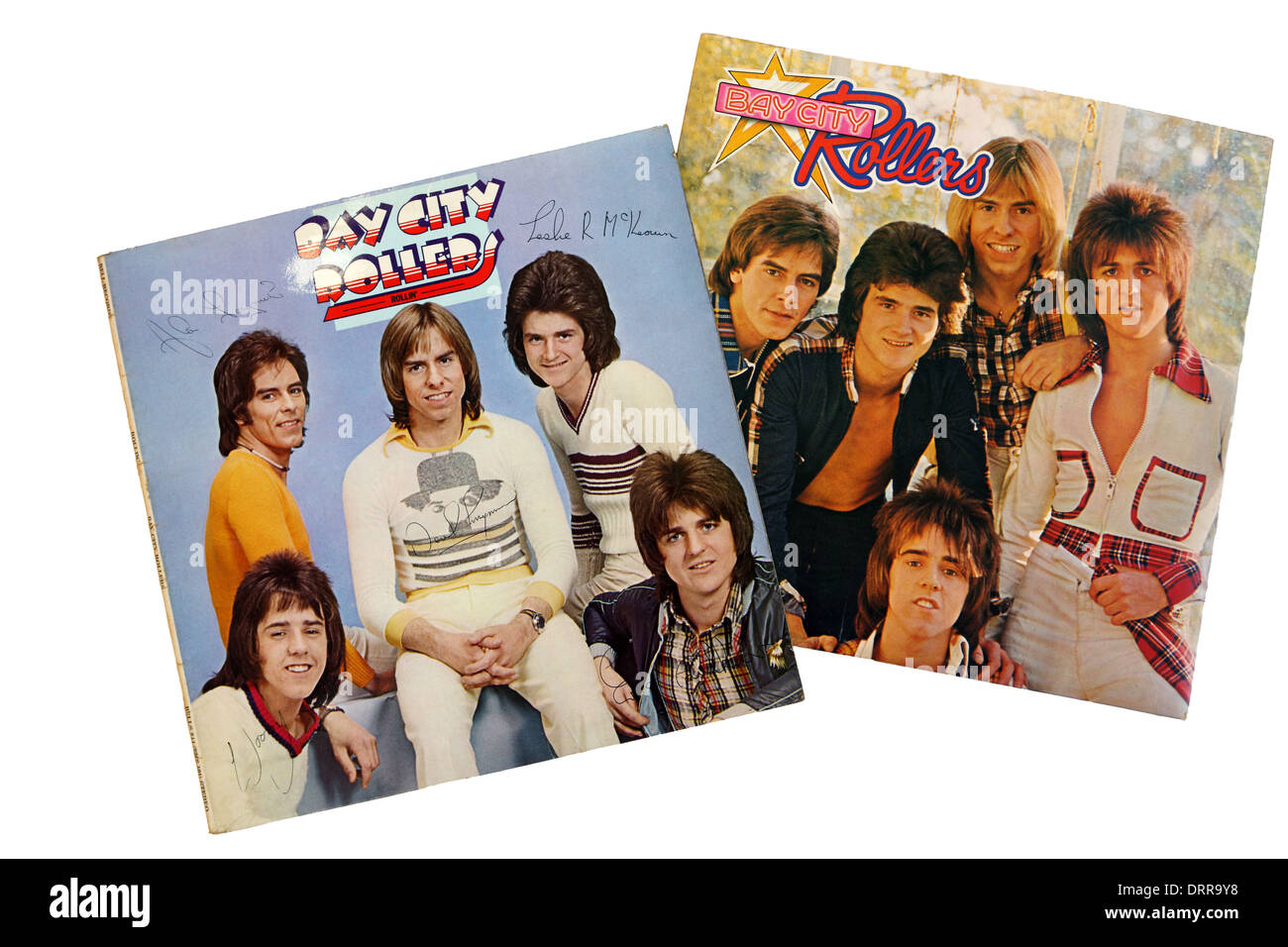 Bay City Rollers LP's on a white background Stock Photo - Alamy