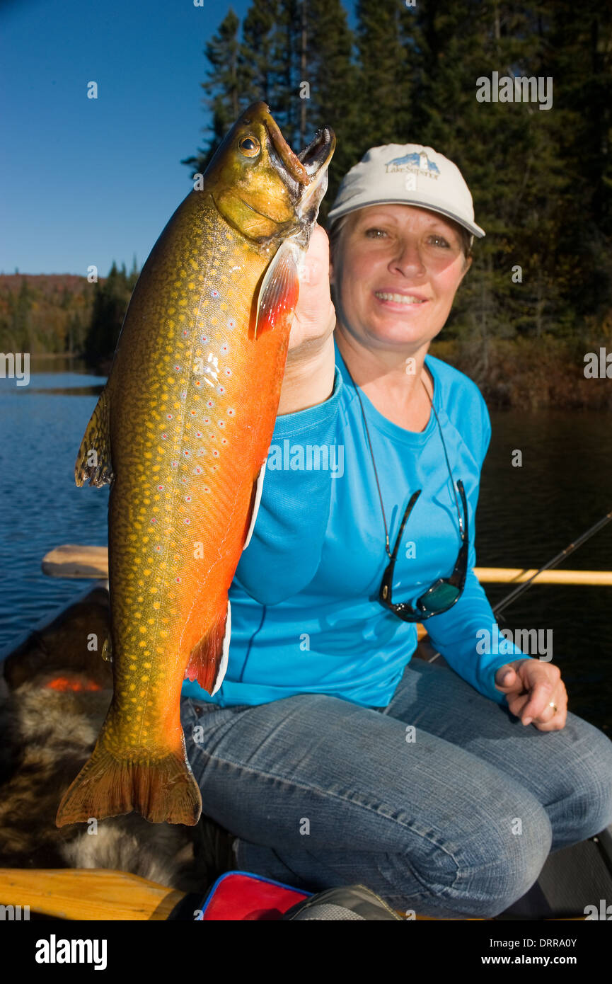 Angler woman fishing success hi-res stock photography and images - Alamy