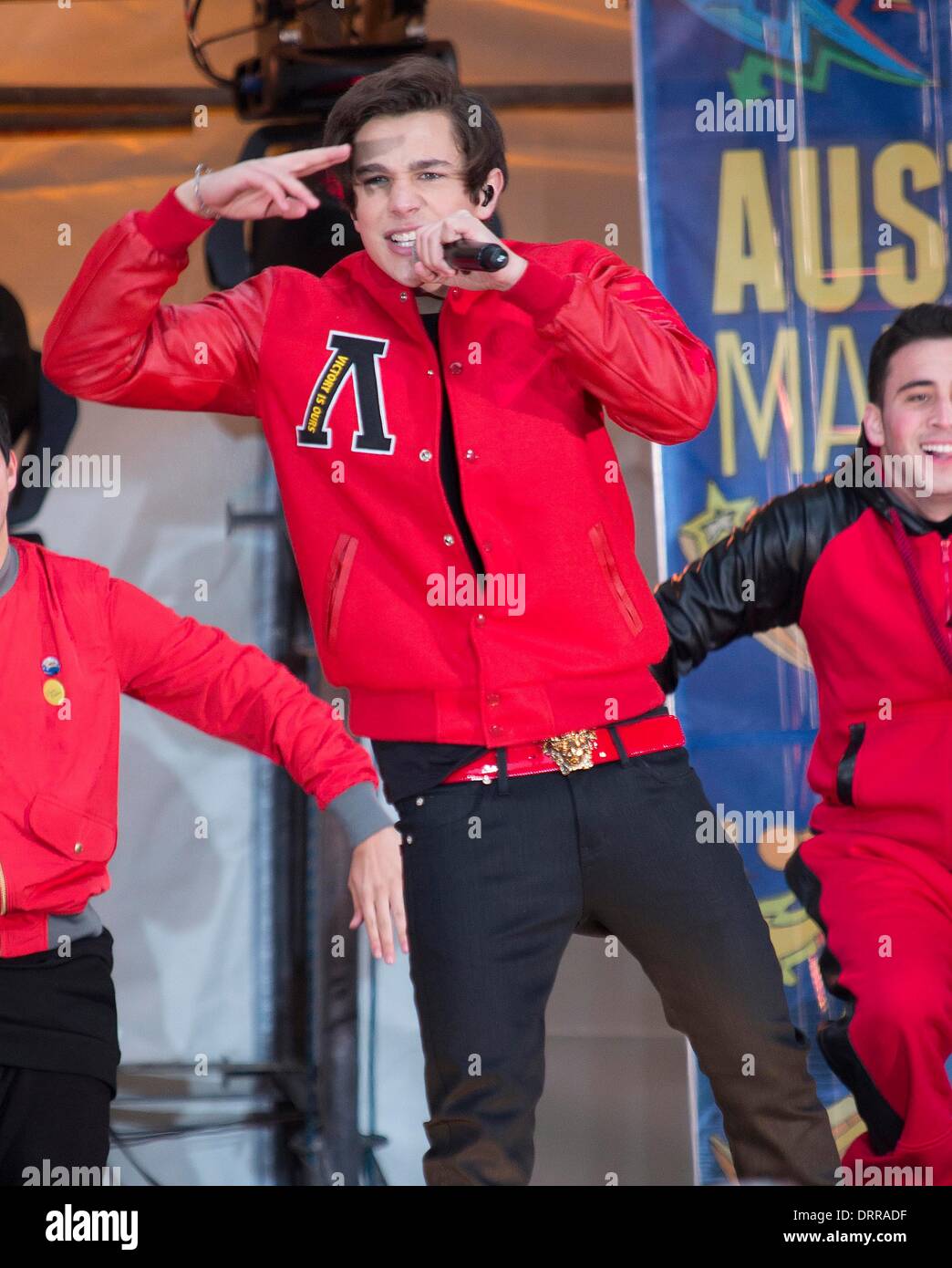New York, NY, USA. 31st Jan, 2014. Austin Mahone on stage for Good ...