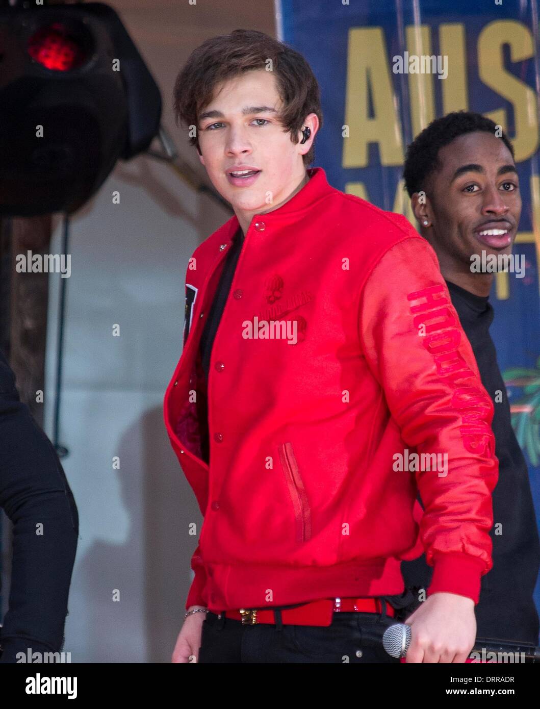 New York, NY, USA. 31st Jan, 2014. Austin Mahone on stage for Good ...