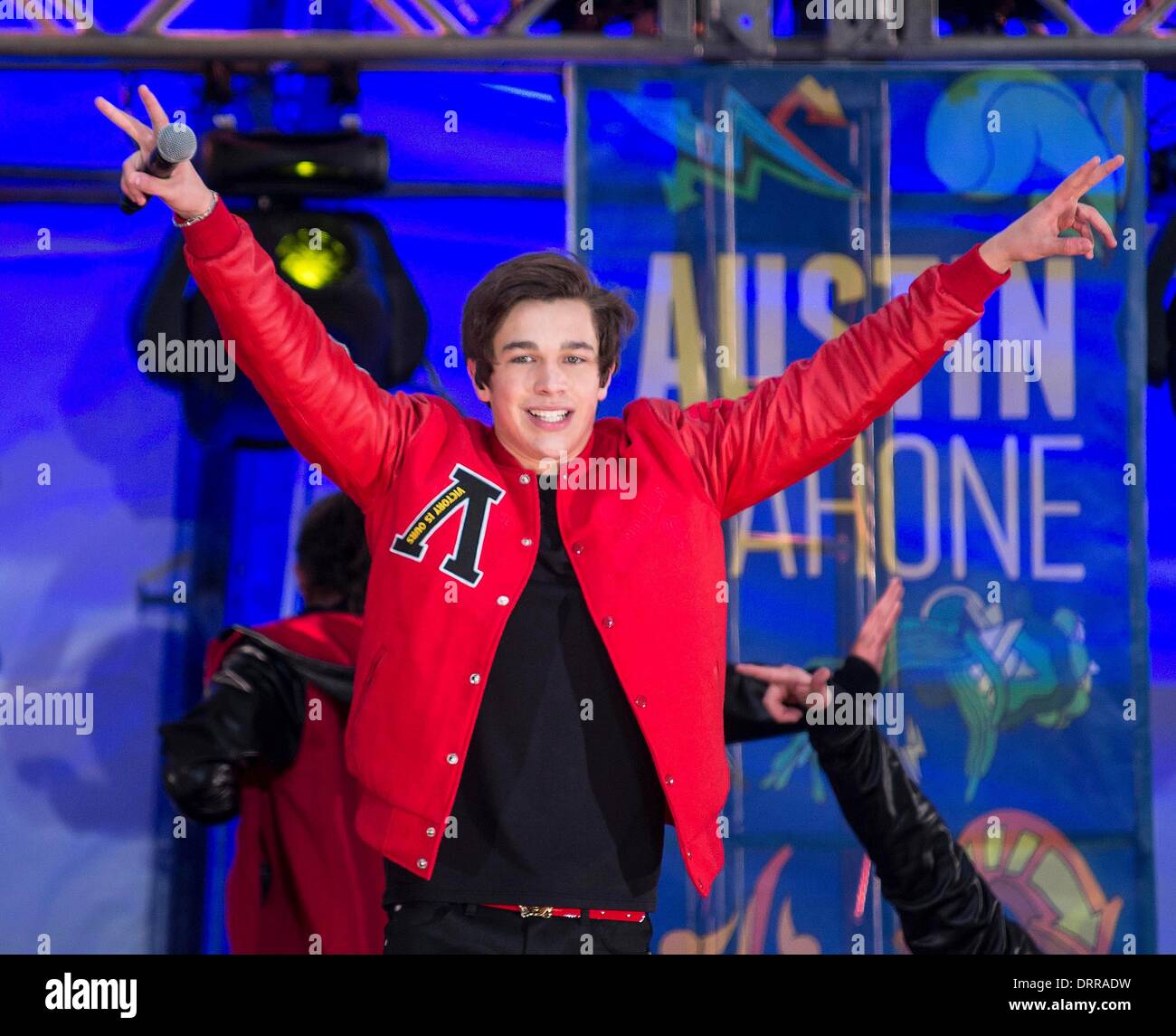 New York, NY, USA. 31st Jan, 2014. Austin Mahone on stage for Good ...