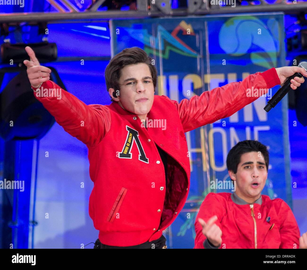 New York, NY, USA. 31st Jan, 2014. Austin Mahone on stage for Good ...