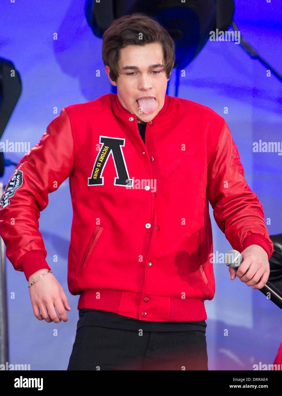 New York, NY, USA. 31st Jan, 2014. Austin Mahone on stage for Good ...