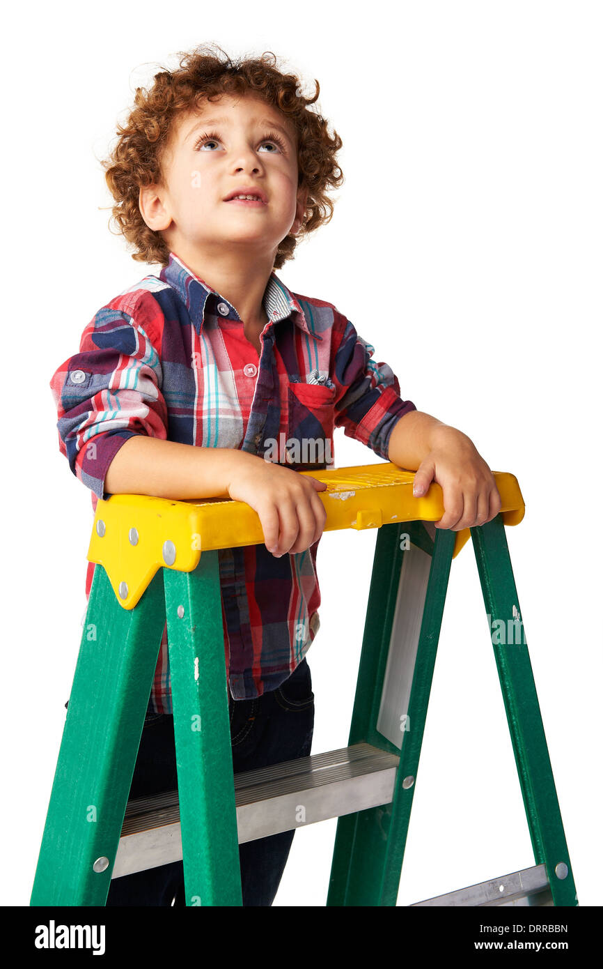 Young kid looking up for the future Stock Photo - Alamy