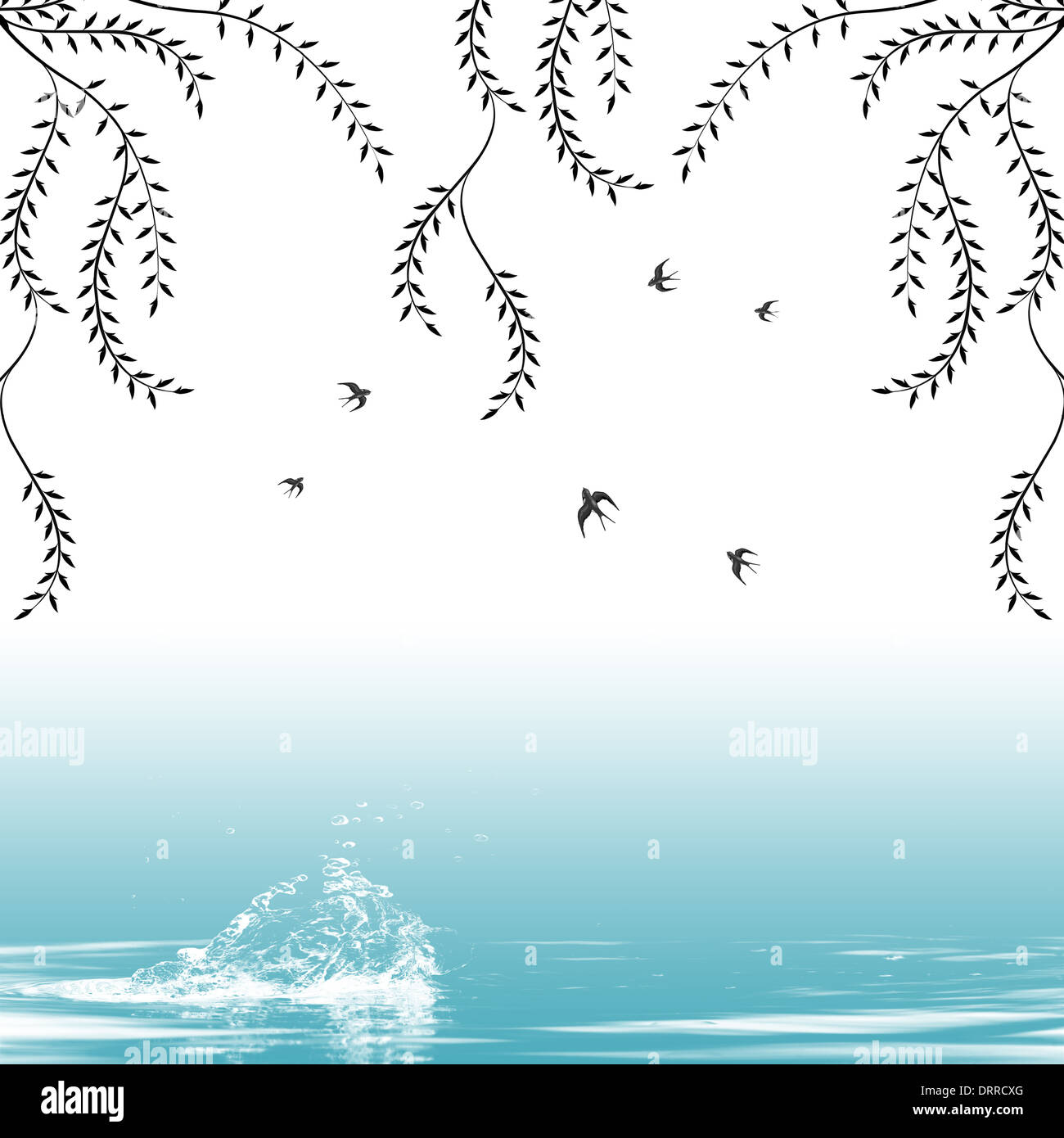 Willow branch illustration hi-res stock photography and images - Alamy