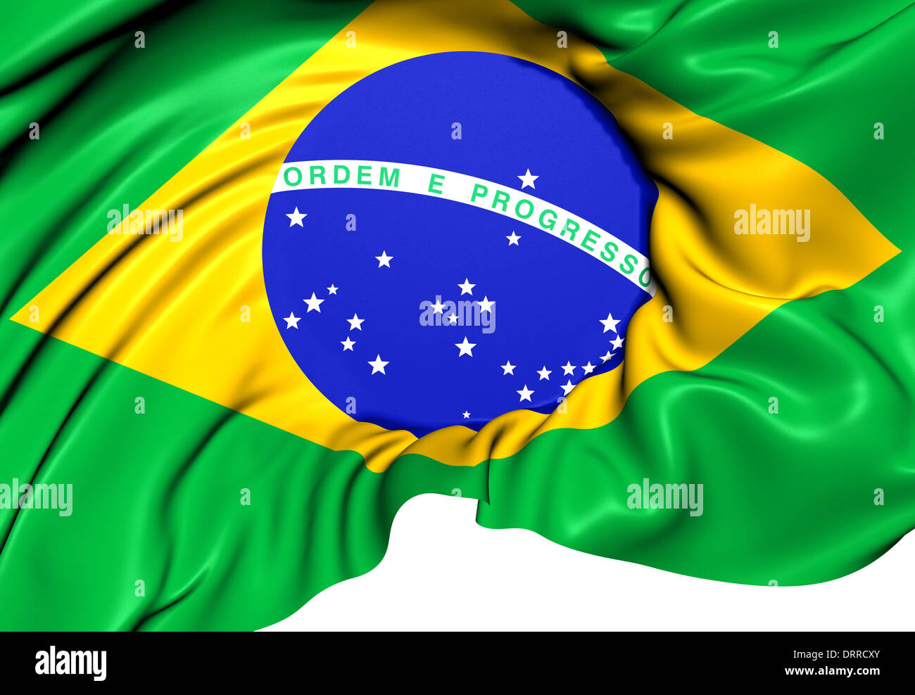 Flag of Brazil. Close Up Stock Photo - Alamy