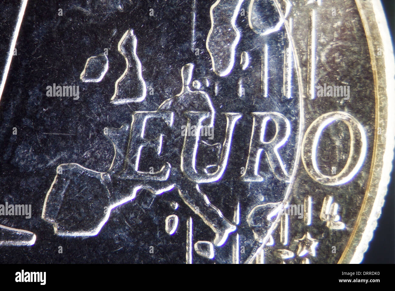 Micro Photo of an Euro Coin Stock Photo - Alamy