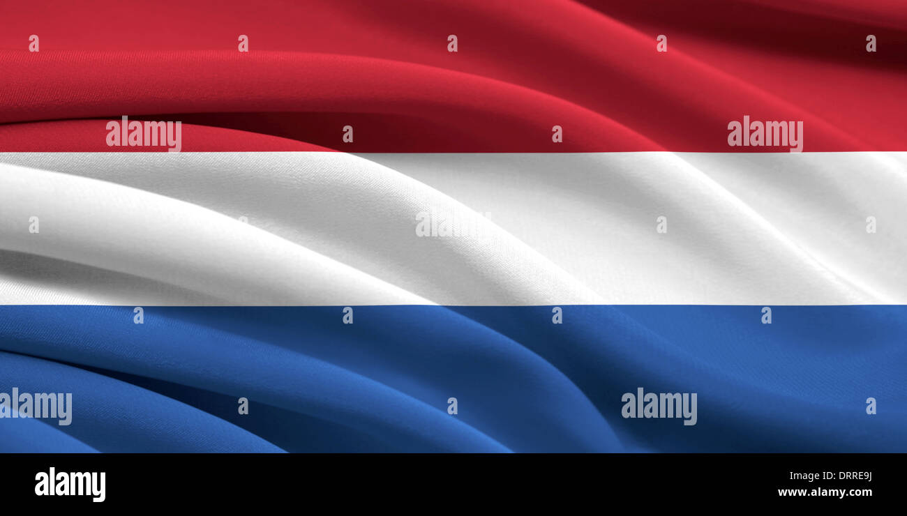 Flag of Netherlands waving in the wind Stock Photo - Alamy