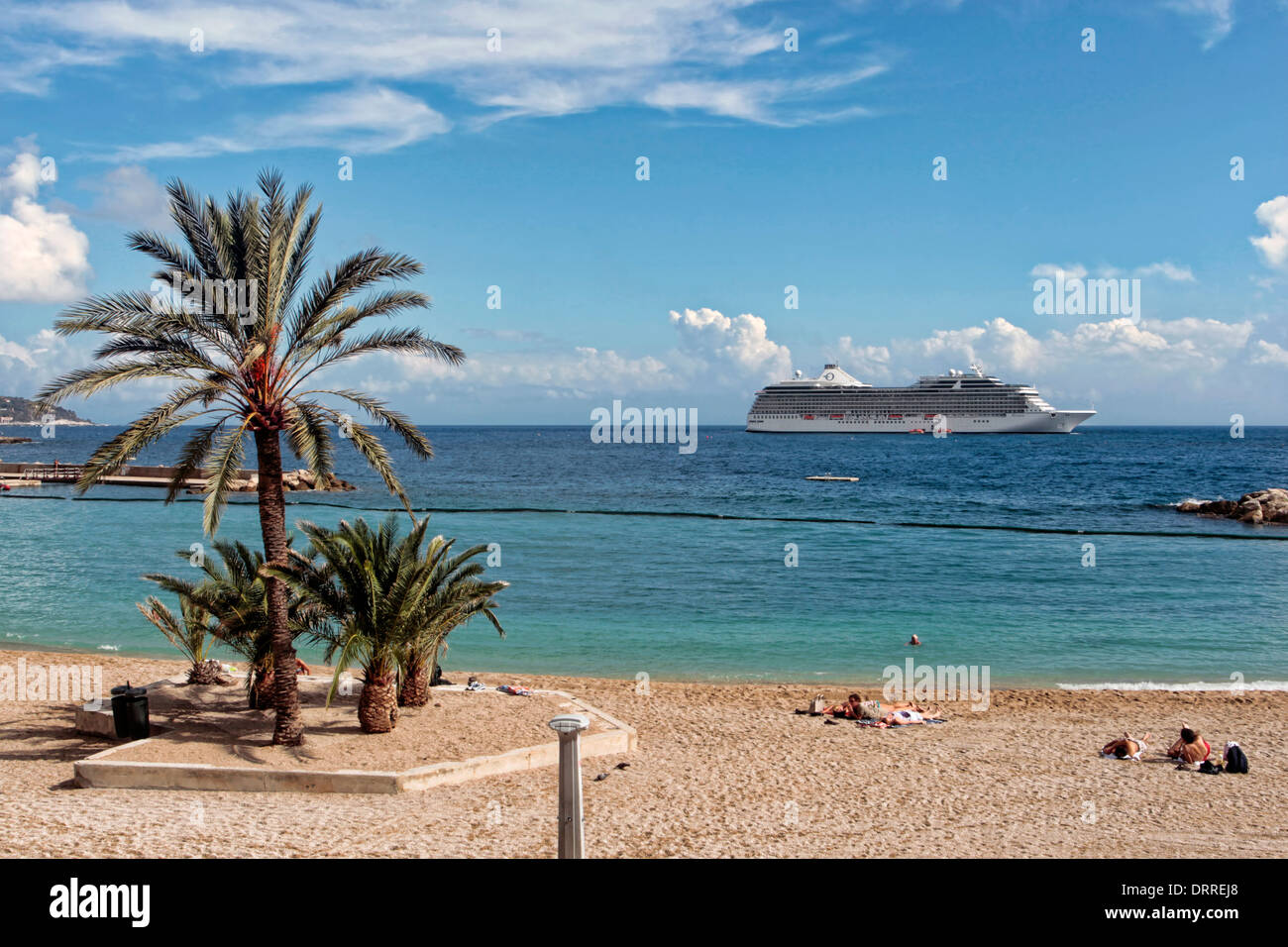 Beach in Monte Carlo, Monaco Stock Photo - Alamy