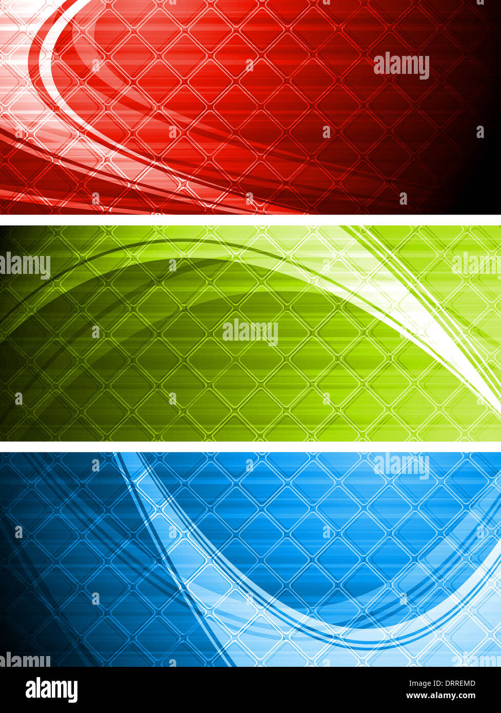 Set of colourful wavy banners Stock Photo - Alamy