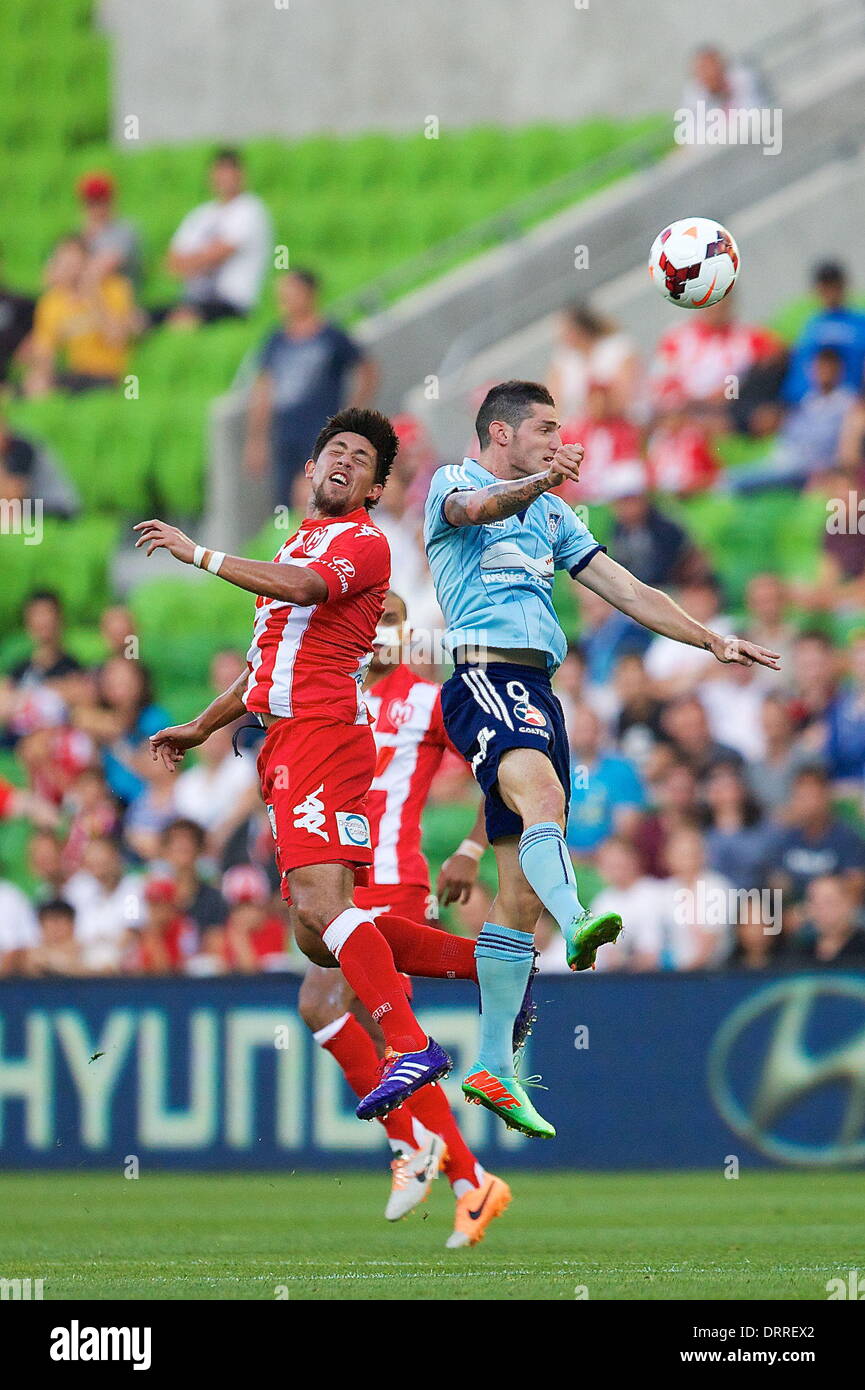 Melbourne, Australia. 31st Jan, 2014. COREY GAMEIRO (9) forward of the ...