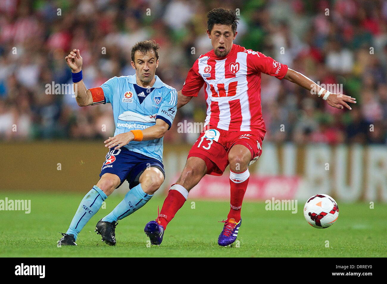 Melbourne, Australia. 31st Jan, 2014. ALESSANDRO DEL PIERO (10) forward ...