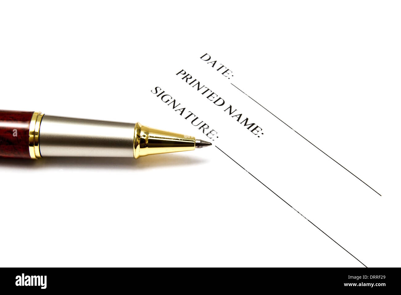 Blank signature hi-res stock photography and images - Alamy