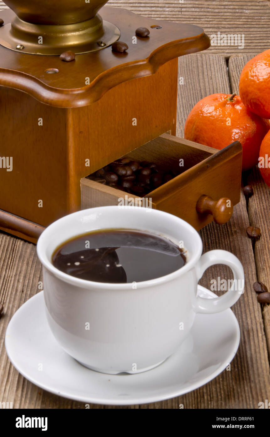 Rustic coffee grinder Stock Photo - Alamy