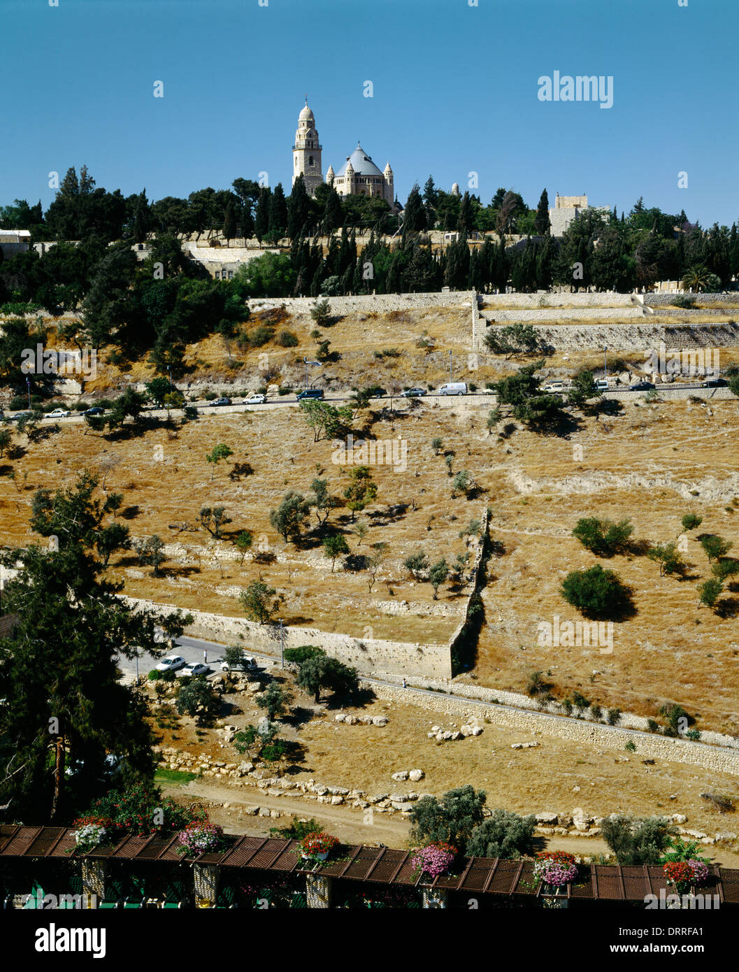 Jerusalem Israel Ben Hinon Valley Dormition Abbey Mt Zion Stock Photo ...