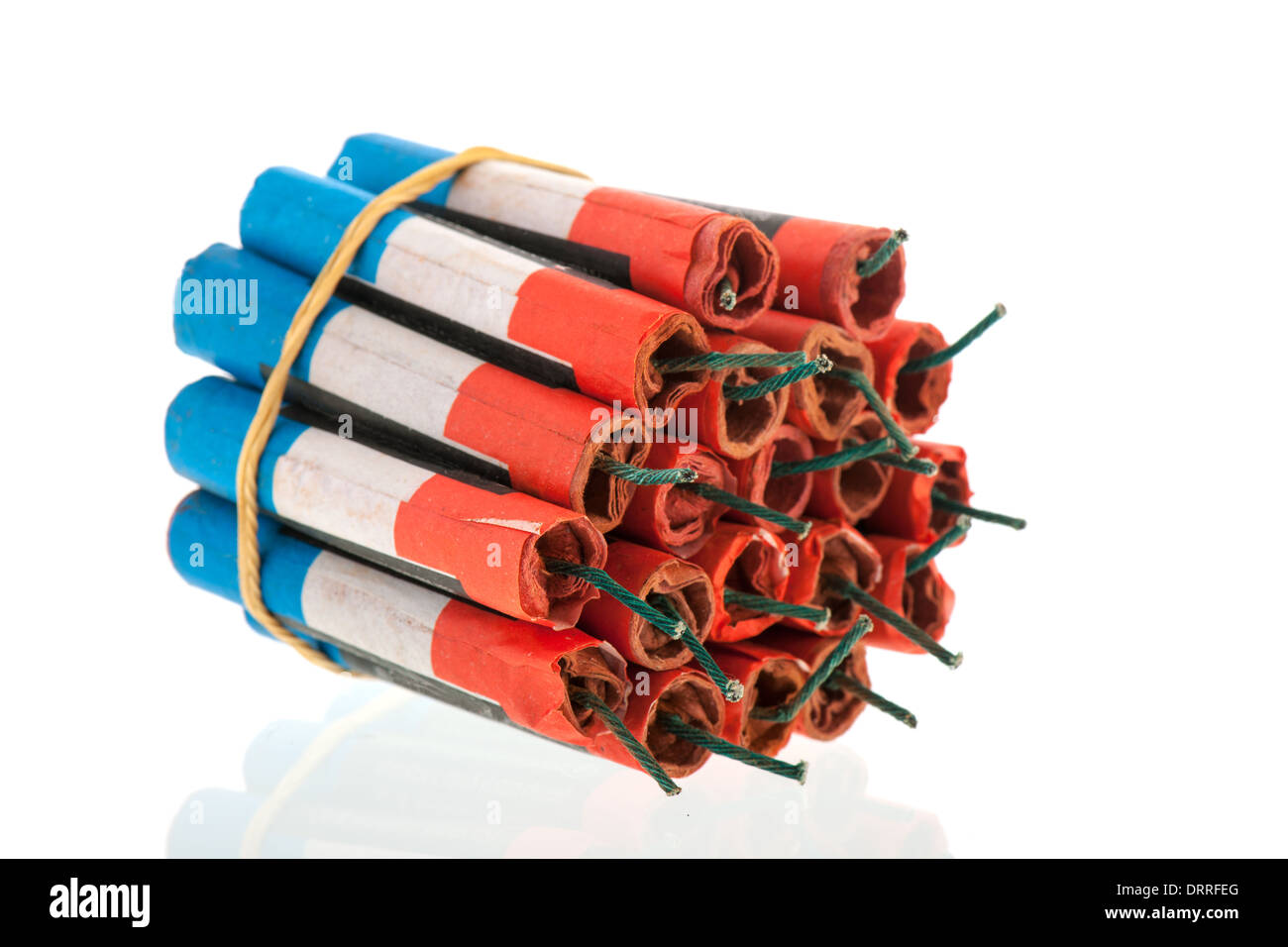 firework crackers in red white and blue isolated Stock Photo - Alamy