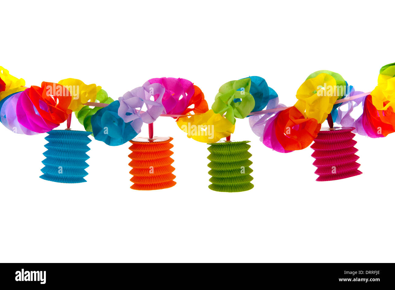 colorful festive paper chain Stock Photo - Alamy