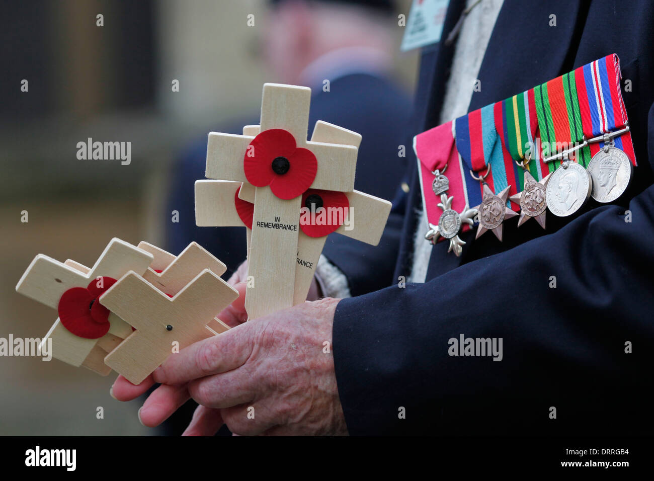 Remembrance crosses cross British soldier war Stock Photo - Alamy