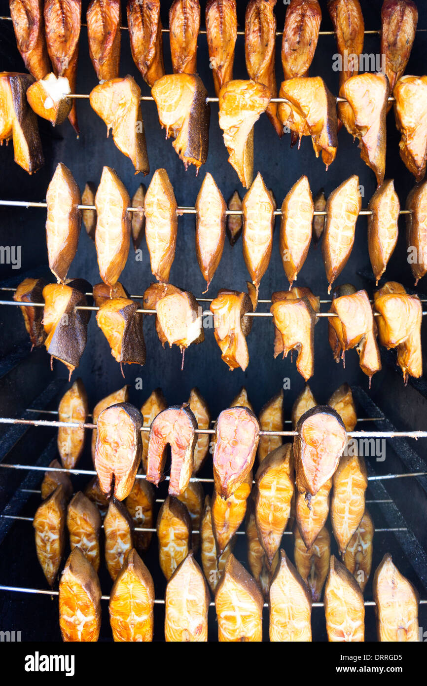 Smoked fish smoking hi-res stock photography and images - Alamy