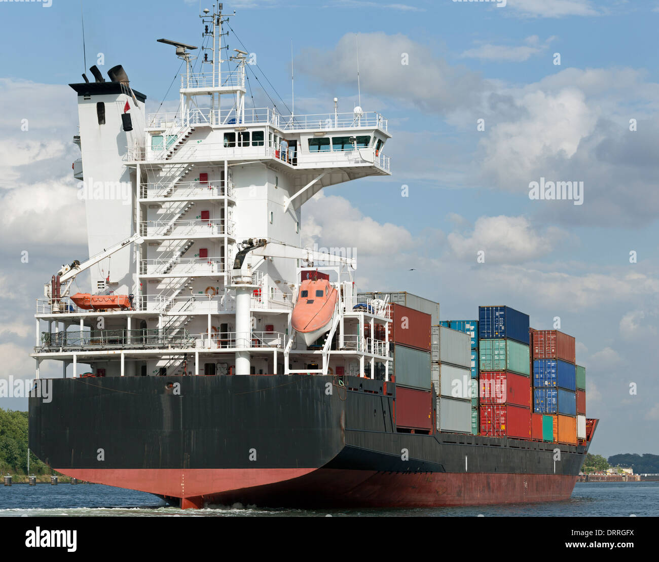 freight ship on kiel canal,germany Stock Photo - Alamy