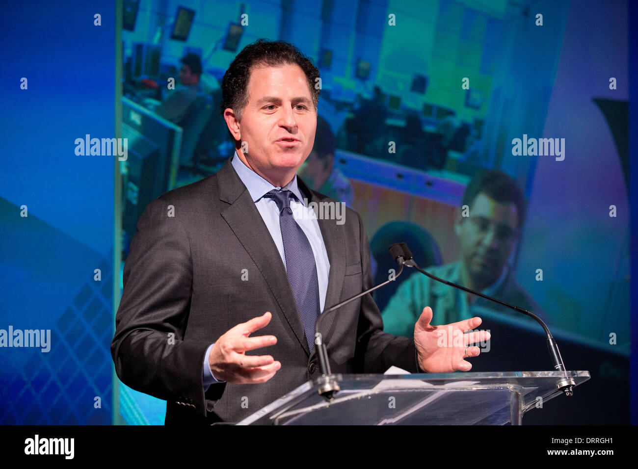 Dell CEO Michael Dell speaks at the grand opening of Emerson's ...
