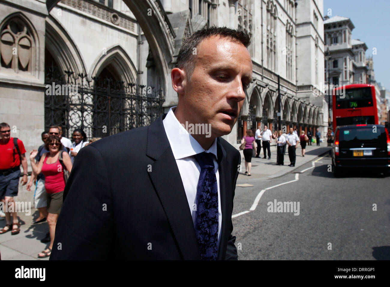 Fred Michel leaves The Royal Courts of Justice Stock Photo - Alamy
