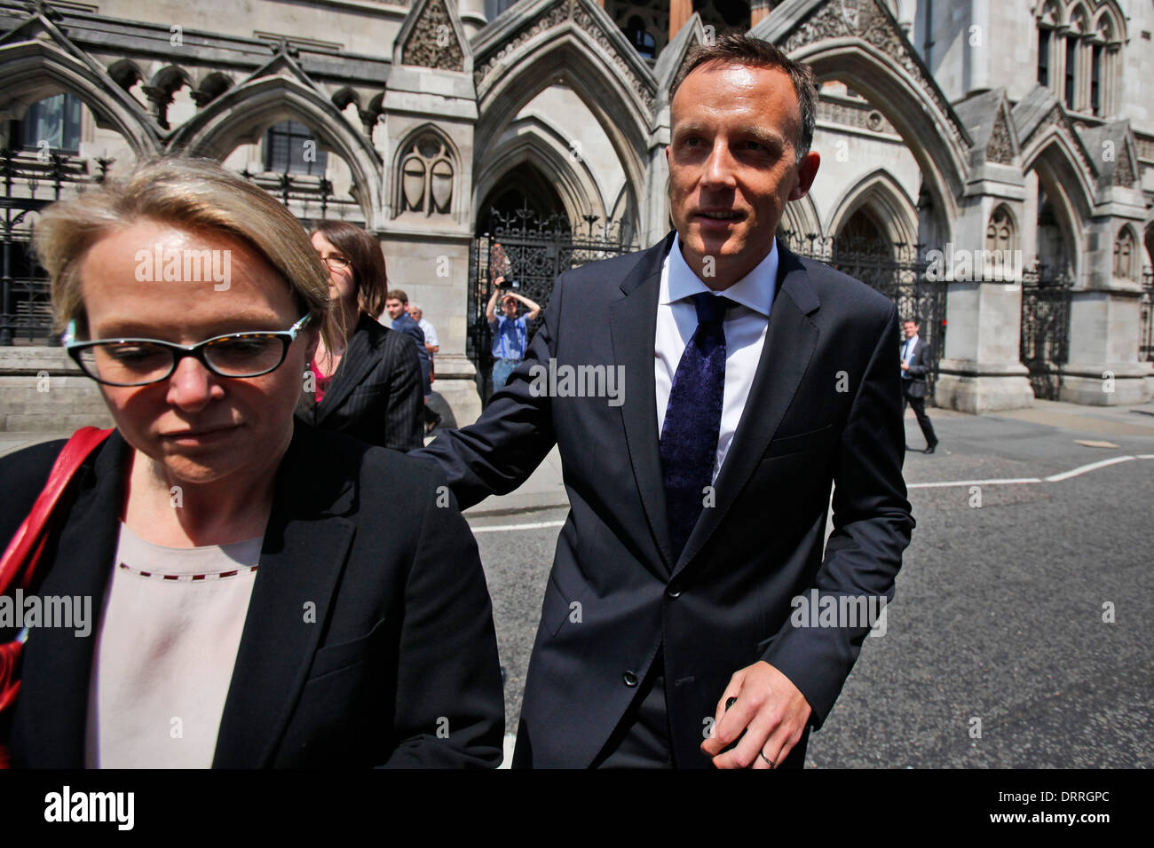 Fred Michel leaves The Royal Courts of Justice Stock Photo - Alamy