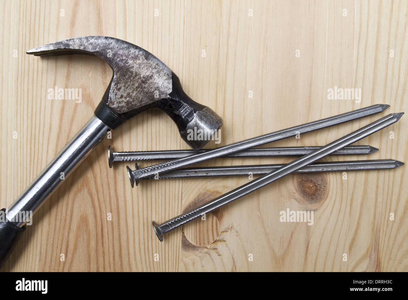 Hammer and nails Stock Photo - Alamy