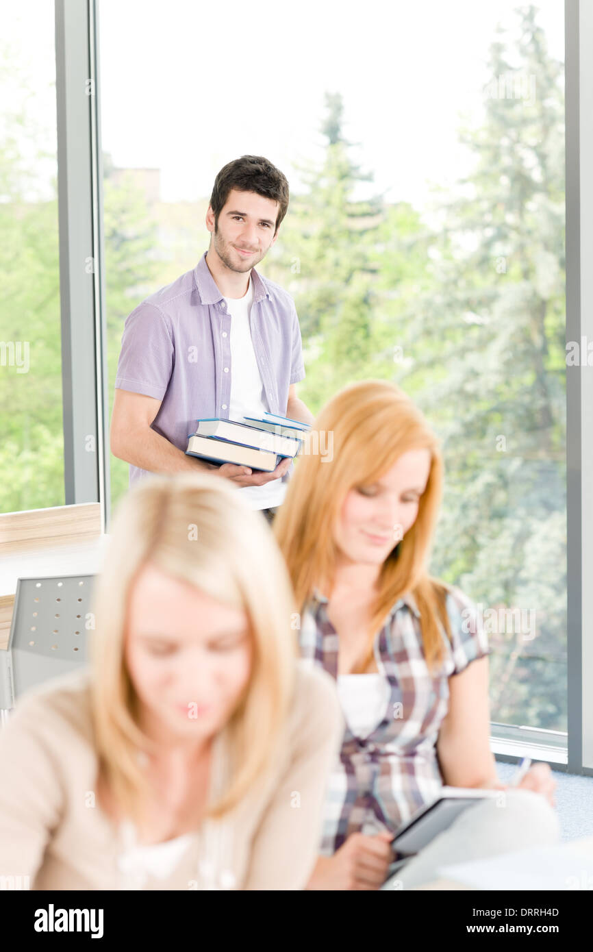 Group of young high school students learning Stock Photo - Alamy