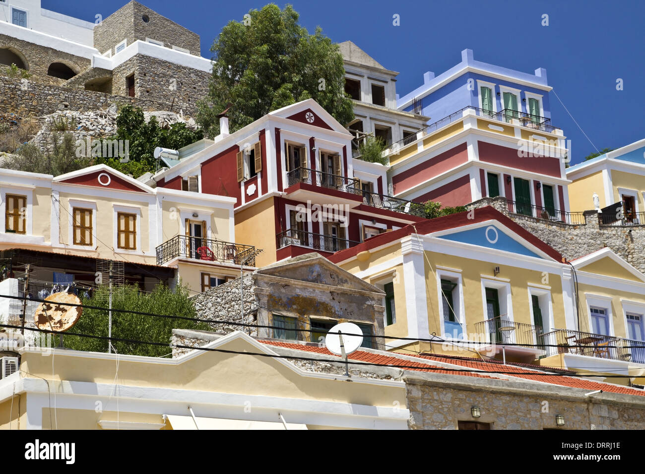 Typical colorful houses of symi hi-res stock photography and images - Alamy