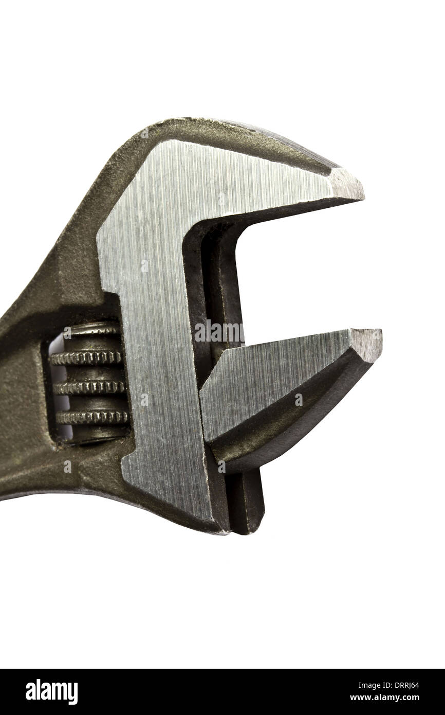 adjustable wrench isolated on white Stock Photo - Alamy
