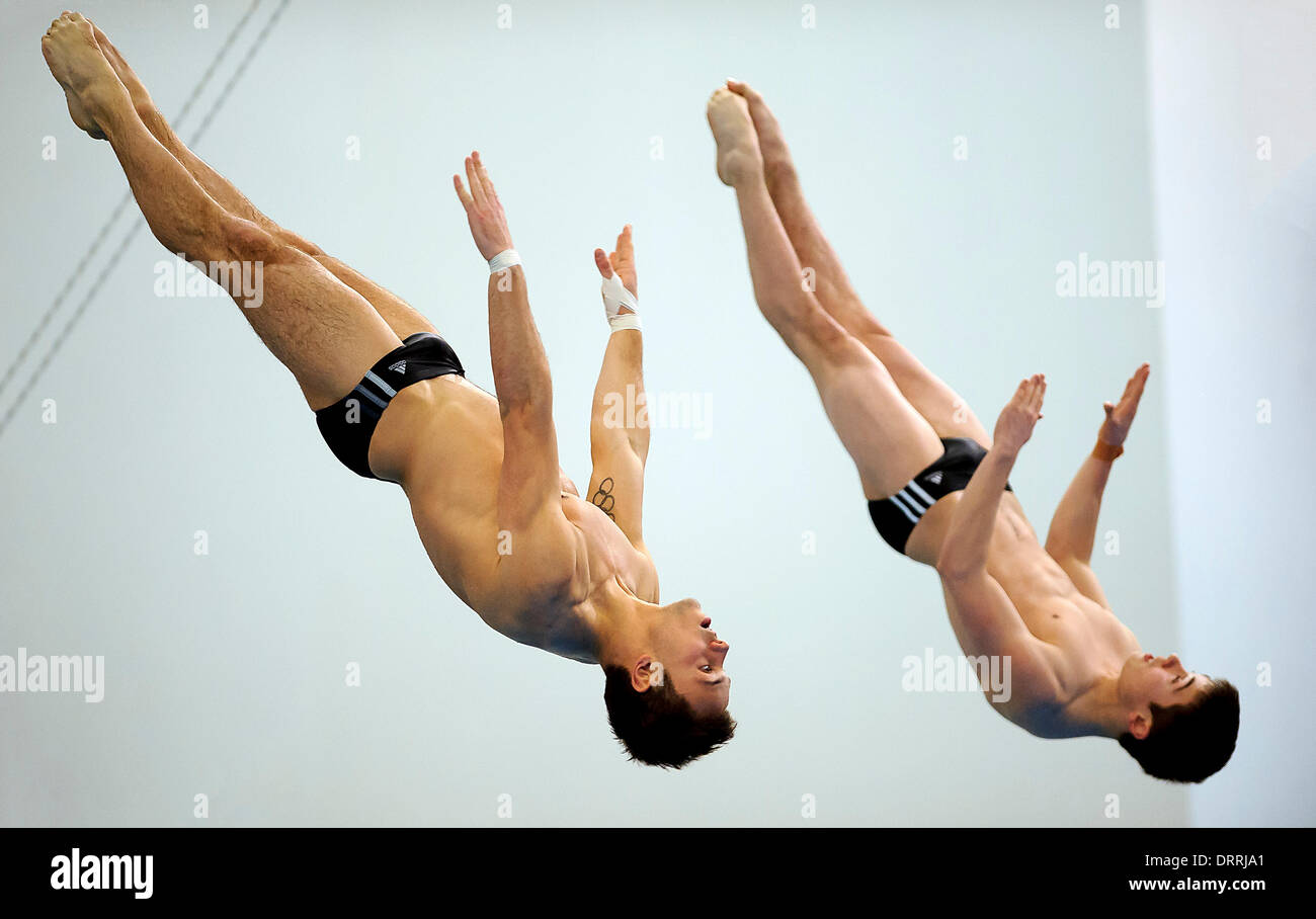 Southend-on-Sea, UK. 31st Jan, 2014. Tom Daley and Daniel Goodfellow of ...