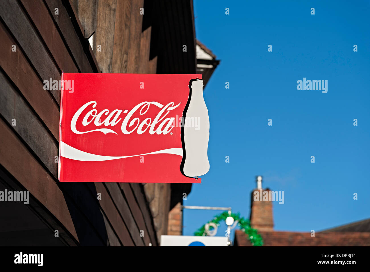 coca cola sign in the uk Stock Photo - Alamy