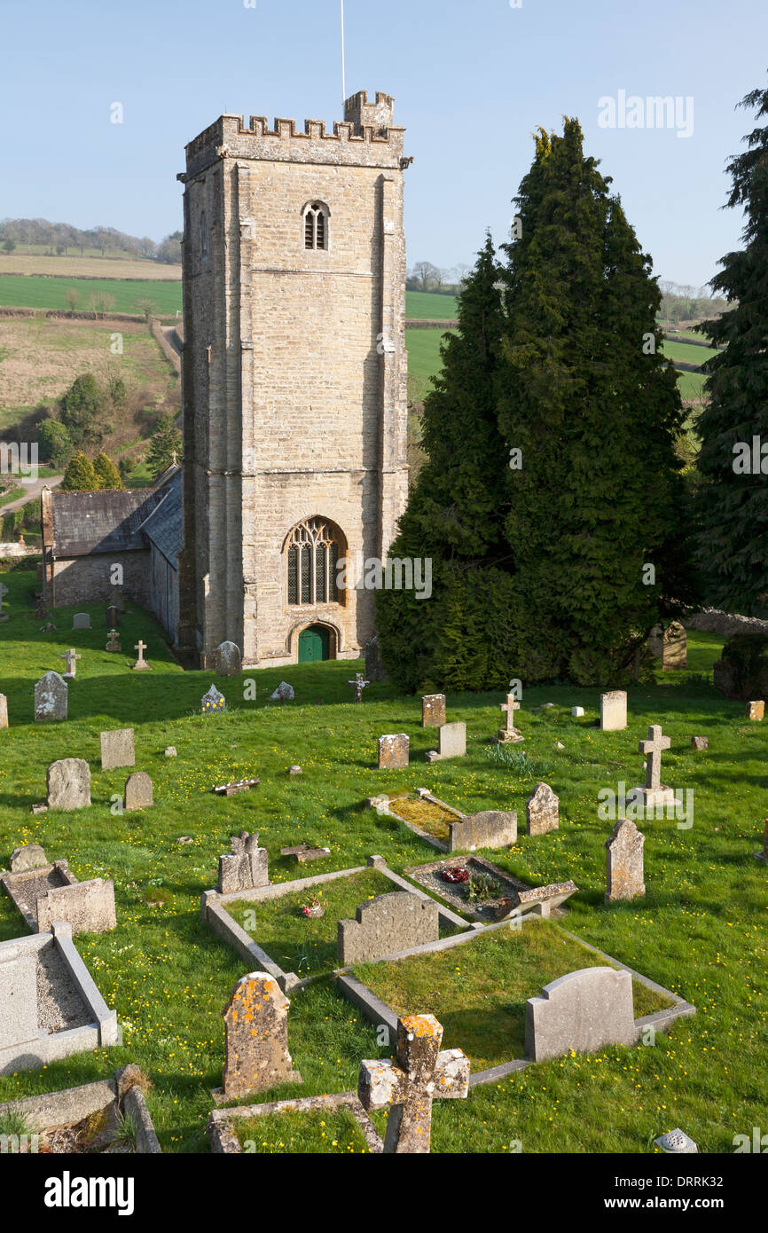 Church of St John the Baptist, Membury, Devon Stock Photo - Alamy