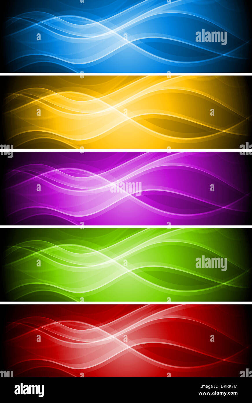 Abstract wavy banners collection Stock Photo - Alamy