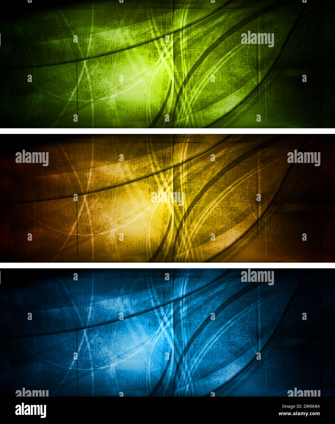 Set of grunge style banners Stock Photo - Alamy