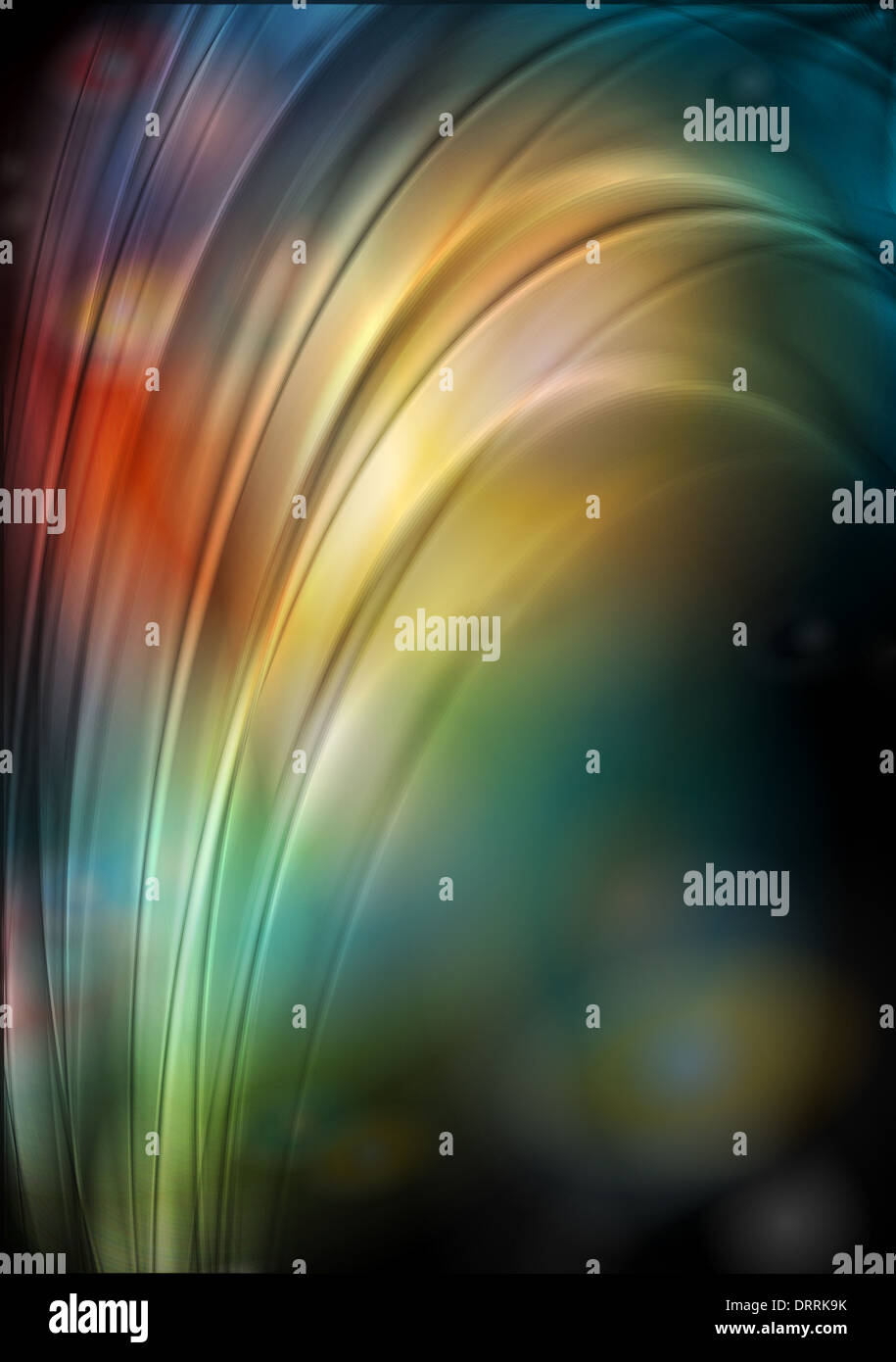 illustration of multicolored elegant waves Stock Photo - Alamy
