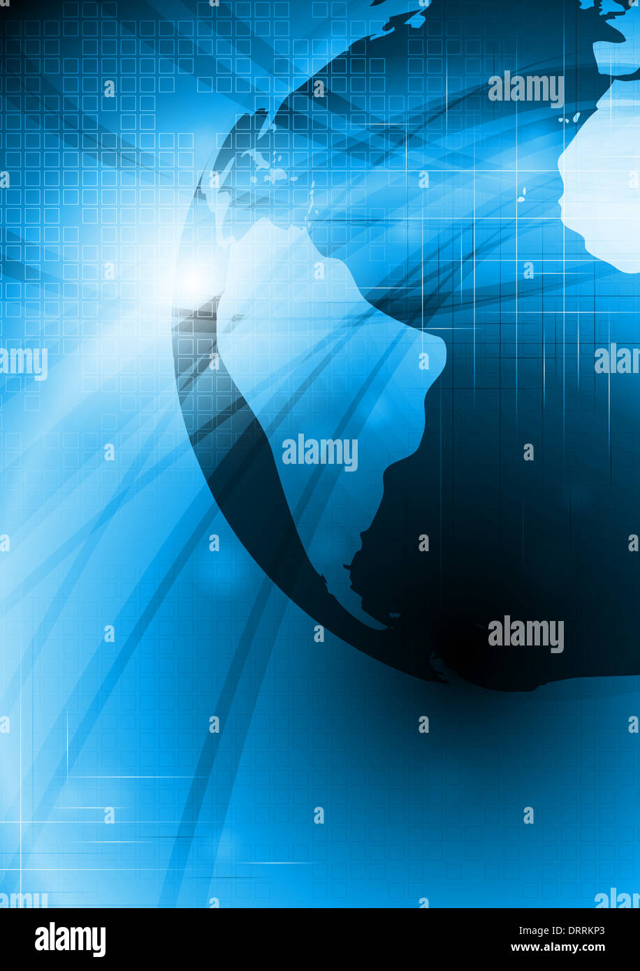 Abstract tech background with globe Stock Photo - Alamy