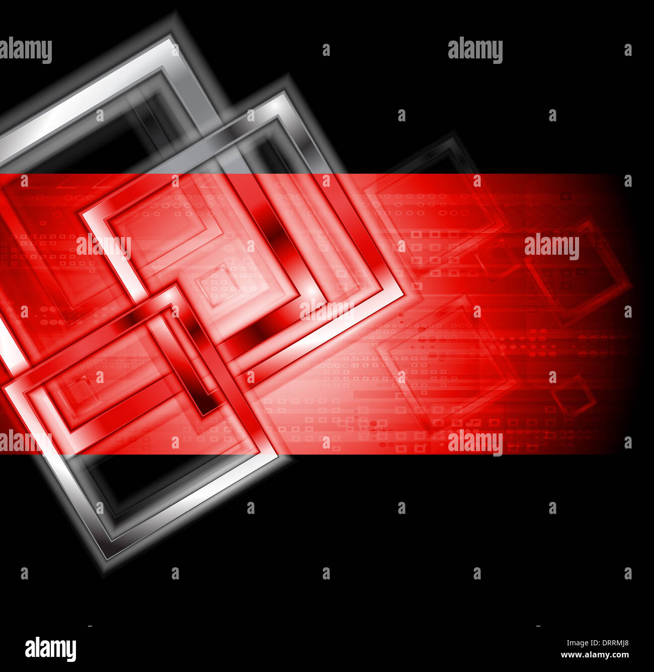 Stylish design of red tech banner Stock Photo - Alamy