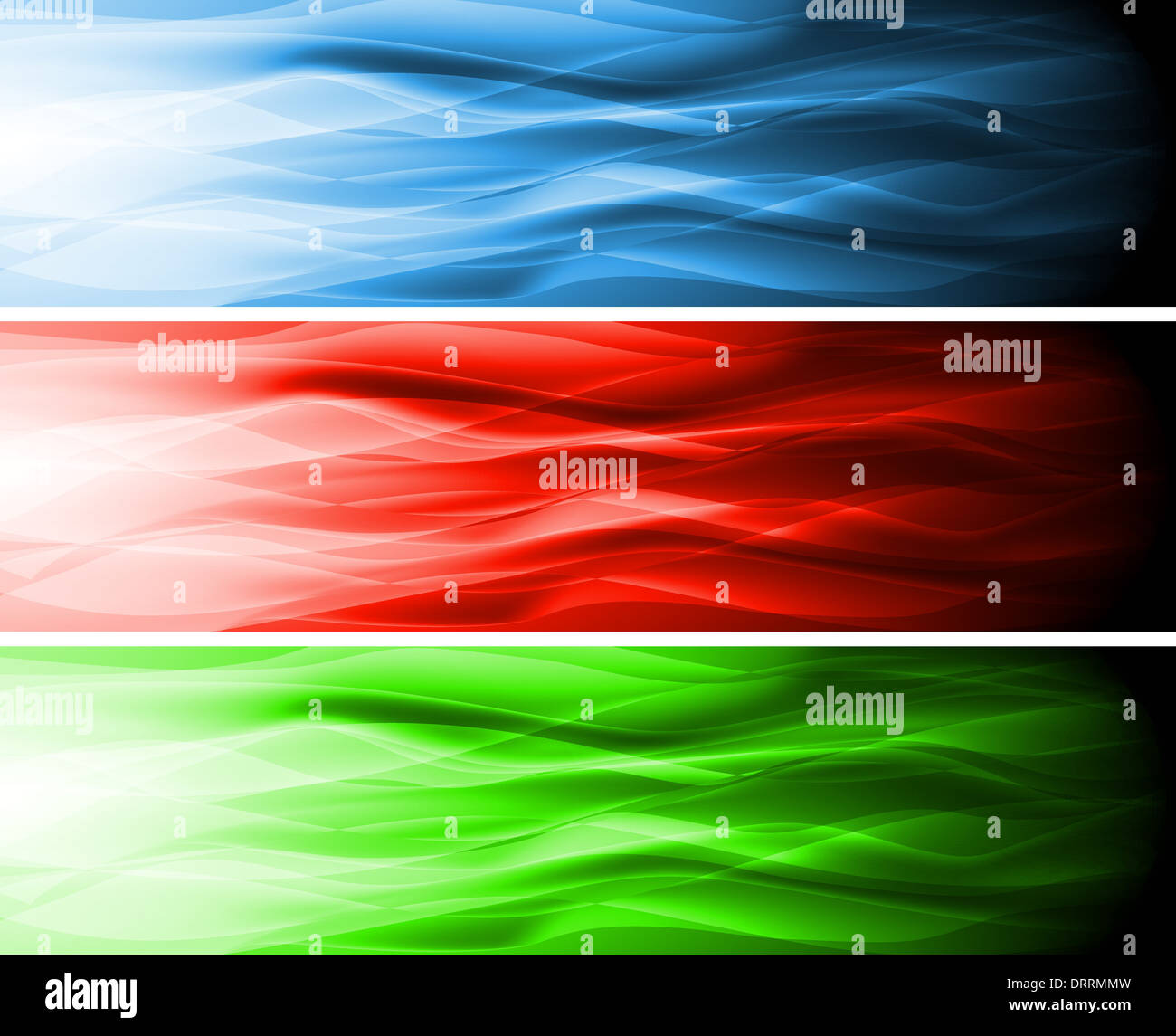 Set of wavy banners Stock Photo - Alamy