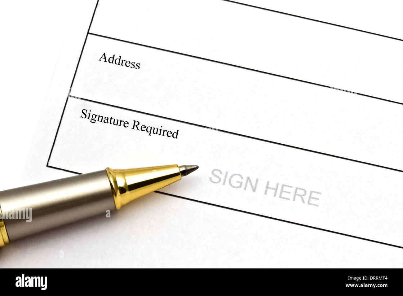 Pen and signature Stock Photo - Alamy