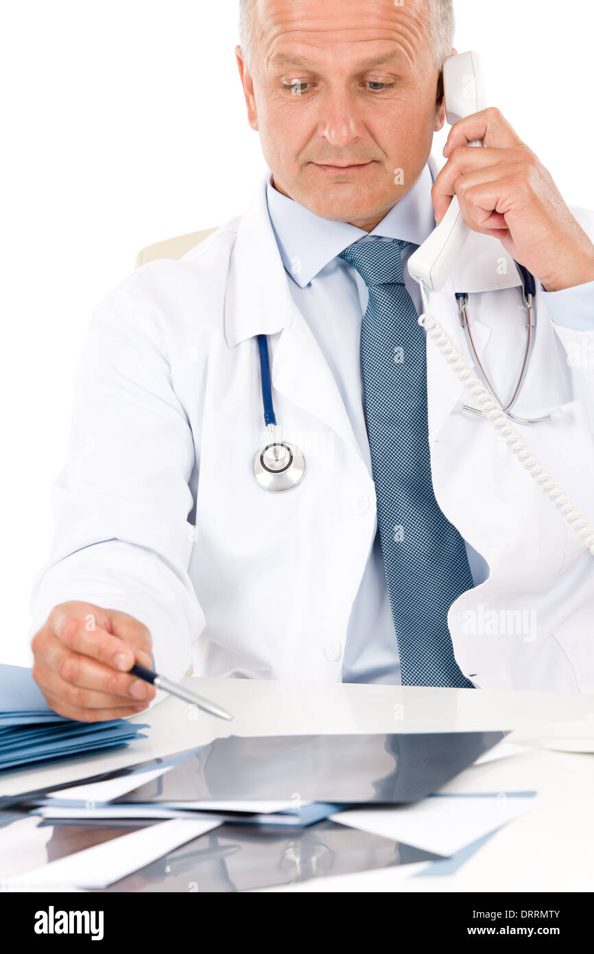 Mature senior doctor male with x-ray Stock Photo - Alamy