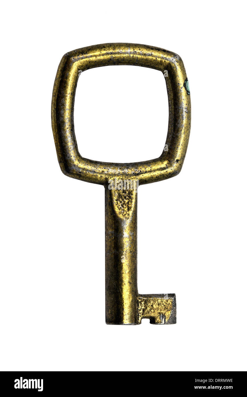Old brass key Cut Out Stock Images & Pictures - Alamy