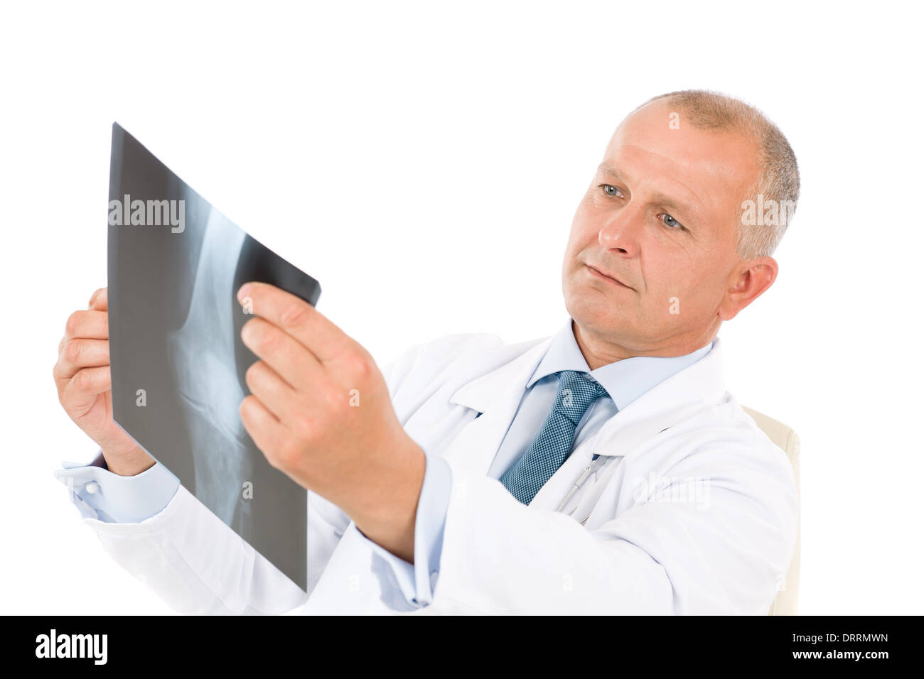 Mature senior doctor male hold x-ray sitting Stock Photo - Alamy
