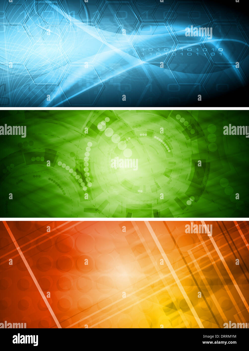 Set of vibrant hi-tech banners Stock Photo - Alamy