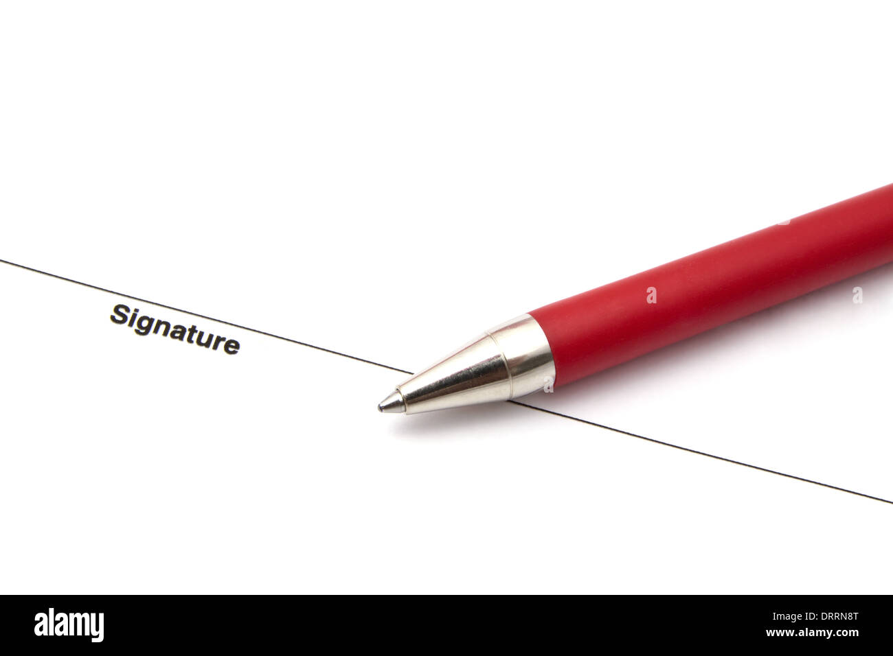 Pen and Signature Stock Photo - Alamy