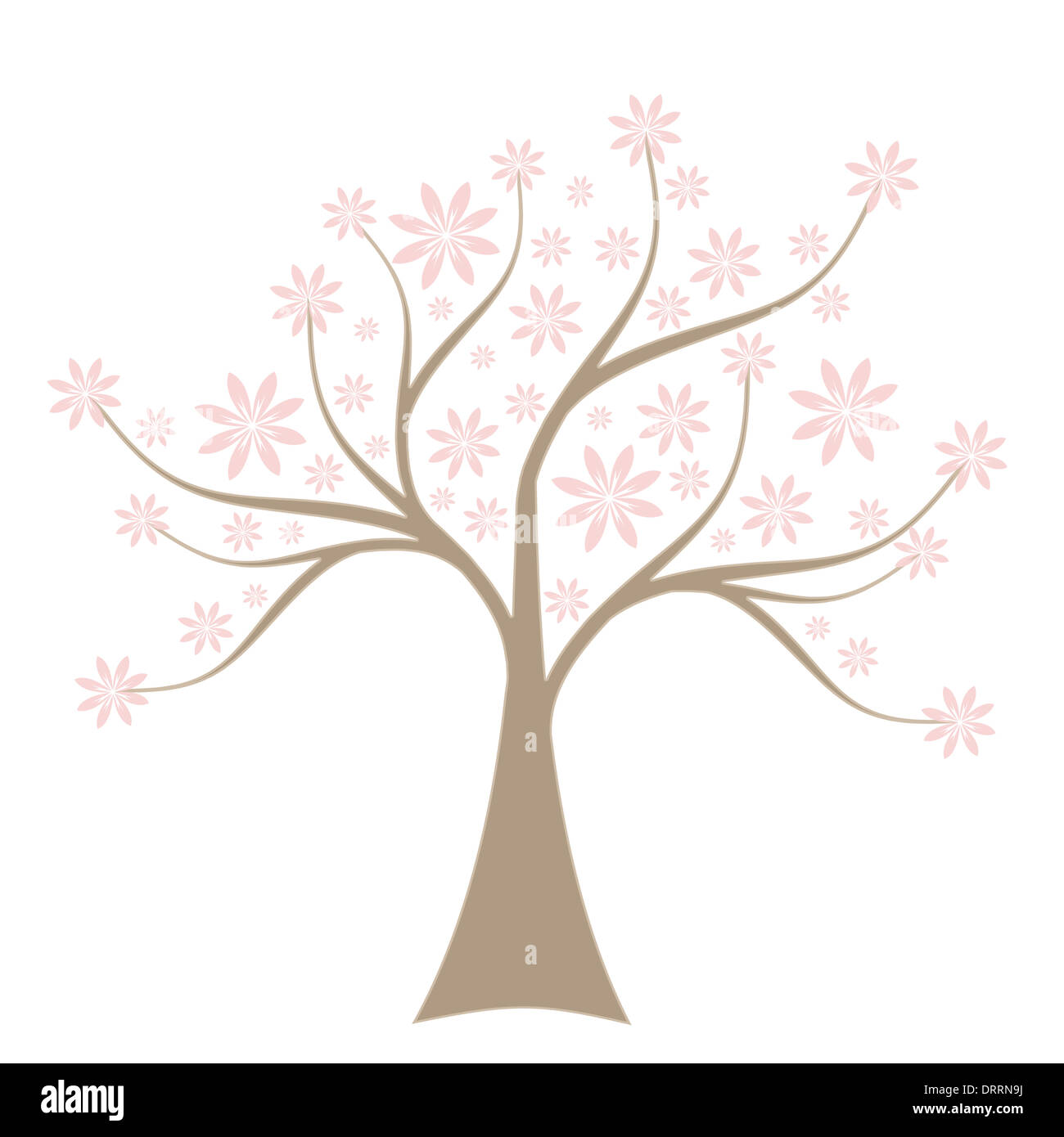 Spring tree silhouette Cut Out Stock Images & Pictures - Alamy